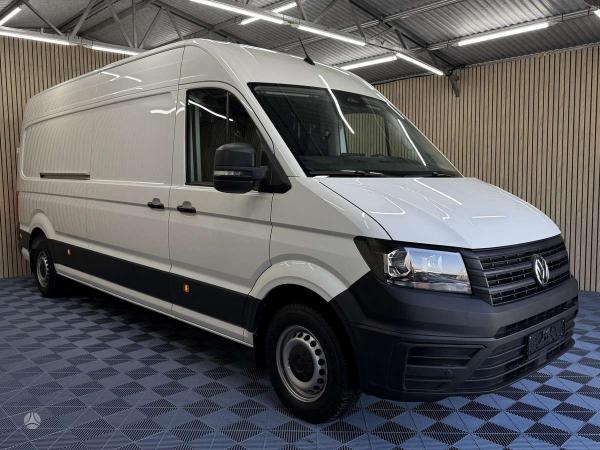 White Volkswagen Crafter 2024 in Marijampole, with an engine capacity of 1.97 L and mileage of 16 thousand km for 29999 €, photo 1 on AUTOMOTO.COM.LV