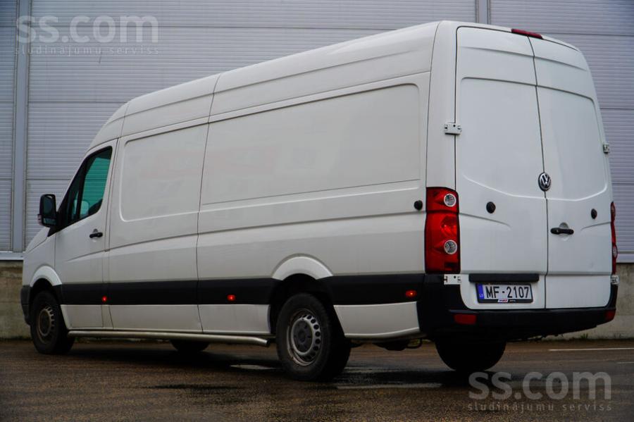 White Volkswagen Crafter 2014 in Riga, with an engine capacity of 2.00 L and mileage of 265 thousand km for 3599 €, photo 8 on AUTOMOTO.COM.LV
