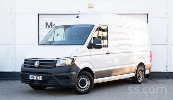 White Volkswagen Crafter 2020 in Riga, with an engine capacity of 2.00 L and mileage of 146 thousand km for 17850 €, photo 1 on AUTOMOTO.COM.LV