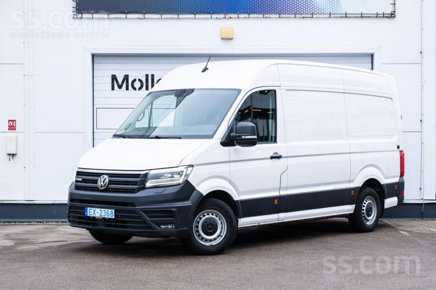 White Volkswagen Crafter 2020 in Riga, with an engine capacity of 0.00 L and mileage of 68 thousand km for 14250 €, photo 1 on AUTOMOTO.COM.LV