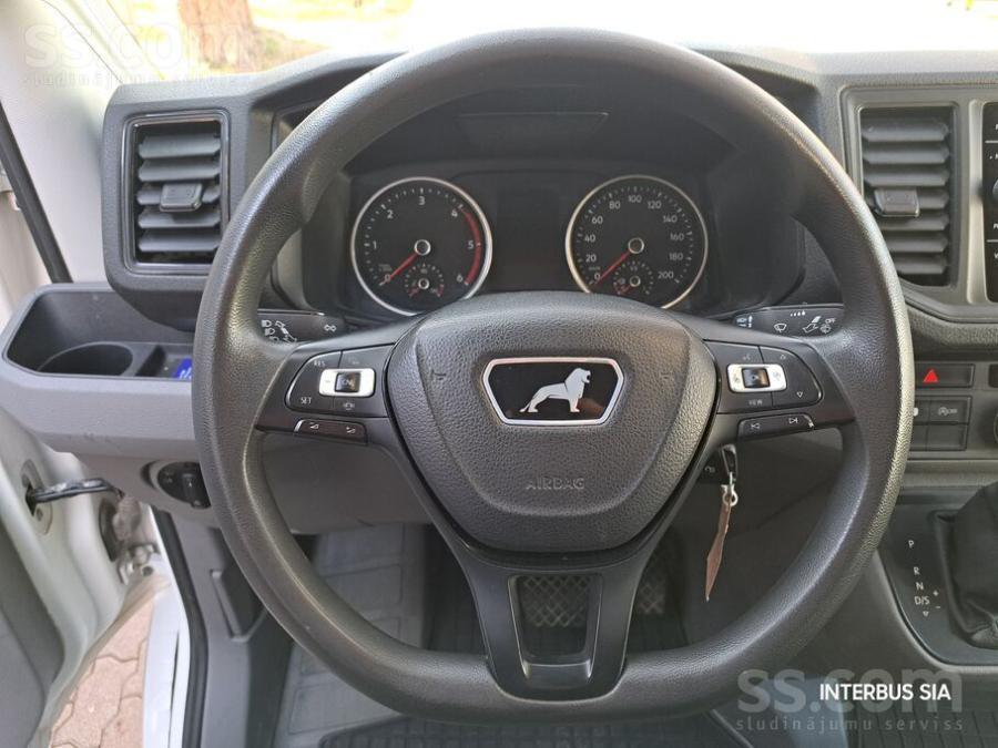 White Volkswagen Crafter 2021 in Riga, with an engine capacity of 2.00 L and mileage of 0 thousand km for 27225 €, photo 23 on AUTOMOTO.COM.LV