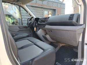 White Volkswagen Crafter 2021 in Riga, with an engine capacity of 2.00 L and mileage of 0 thousand km for 27225 €, photo 29 on AUTOMOTO.COM.LV