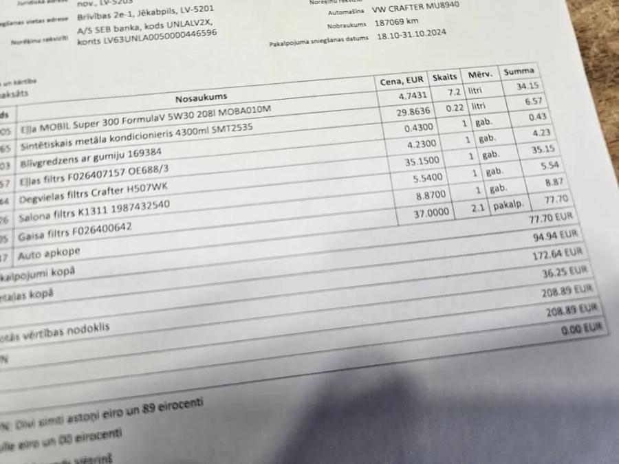 Balts Volkswagen Crafter 2021 Jēkabpils, ar dzinēja tilpumu 2.00 L un nobraukumu 190 tūkst. km par 17990 €, foto 25 vietnē AUTOMOTO.COM.LV