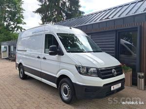 White Volkswagen Crafter 2021 in Riga, with an engine capacity of 2.00 L and mileage of 0 thousand km for 21175 €, photo  on AUTOMOTO.COM.LV