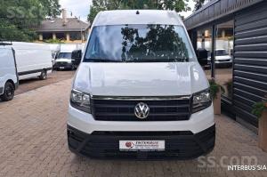 White Volkswagen Crafter 2021 in Riga, with an engine capacity of 2.00 L and mileage of 0 thousand km for 21175 €, photo 3 on AUTOMOTO.COM.LV