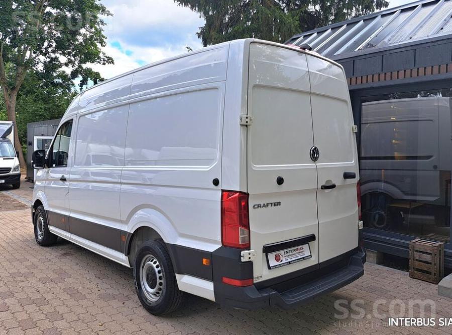 White Volkswagen Crafter 2021 in Riga, with an engine capacity of 2.00 L and mileage of 0 thousand km for 21175 €, photo 7 on AUTOMOTO.COM.LV