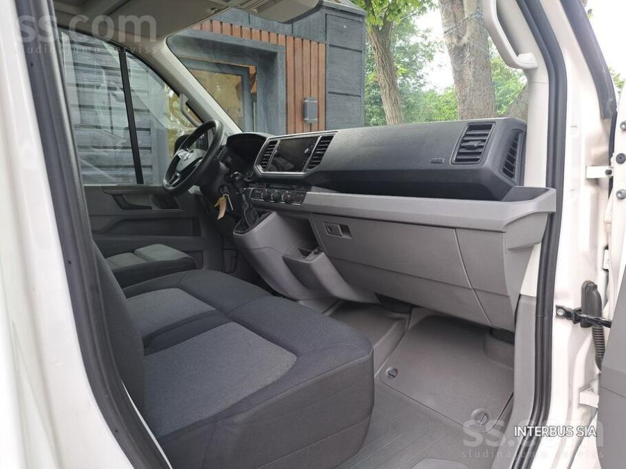 White Volkswagen Crafter 2021 in Riga, with an engine capacity of 2.00 L and mileage of 0 thousand km for 21175 €, photo 13 on AUTOMOTO.COM.LV