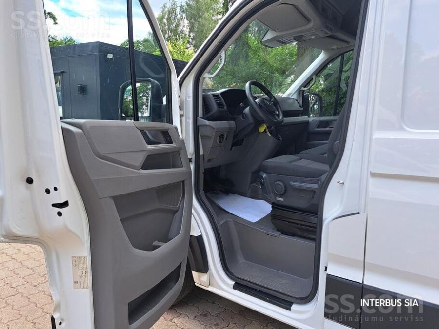 White Volkswagen Crafter 2021 in Riga, with an engine capacity of 2.00 L and mileage of 0 thousand km for 21175 €, photo 21 on AUTOMOTO.COM.LV