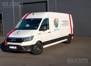 White Volkswagen Crafter 2022 in Riga, with an engine capacity of 2.00 L and mileage of 105 thousand km for 28000 €, photo 3 on AUTOMOTO.COM.LV