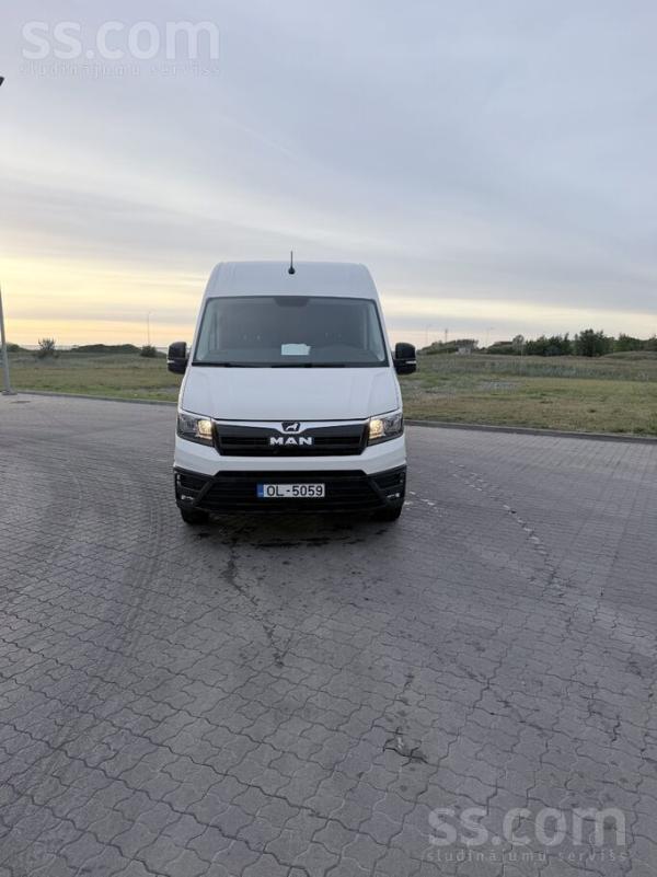 White Volkswagen Crafter 2024 in Liepaja, with an engine capacity of 2.00 L and mileage of 209 thousand km for 55995 €, photo 1 on AUTOMOTO.COM.LV