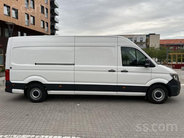 White Volkswagen Crafter 2024 in Riga, with an engine capacity of 2.00 L and mileage of 77 thousand km for 34700 €, photo 4 on AUTOMOTO.COM.LV