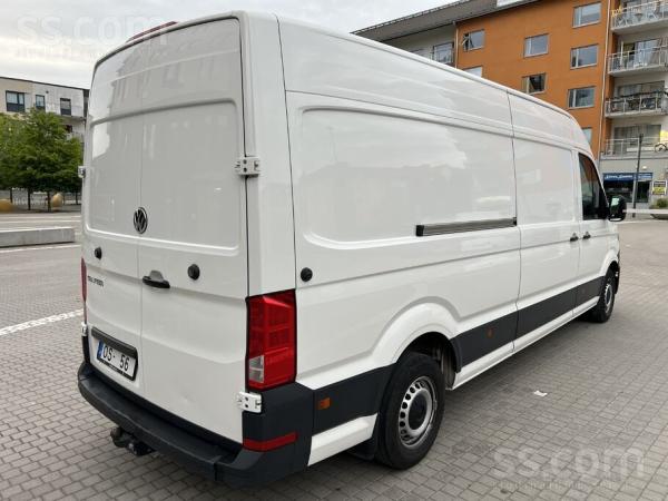 White Volkswagen Crafter 2024 in Riga, with an engine capacity of 2.00 L and mileage of 77 thousand km for 34700 €, photo 5 on AUTOMOTO.COM.LV