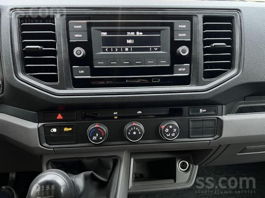 White Volkswagen Crafter 2024 in Riga, with an engine capacity of 2.00 L and mileage of 77 thousand km for 34700 €, photo 14 on AUTOMOTO.COM.LV