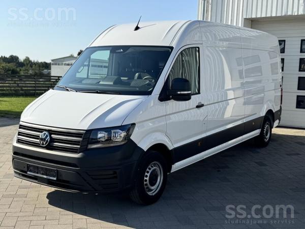 White Volkswagen Crafter 2026 in Tukums, with an engine capacity of 2.00 L and mileage of 8 thousand km for 42000 €, photo 1 on AUTOMOTO.COM.LV