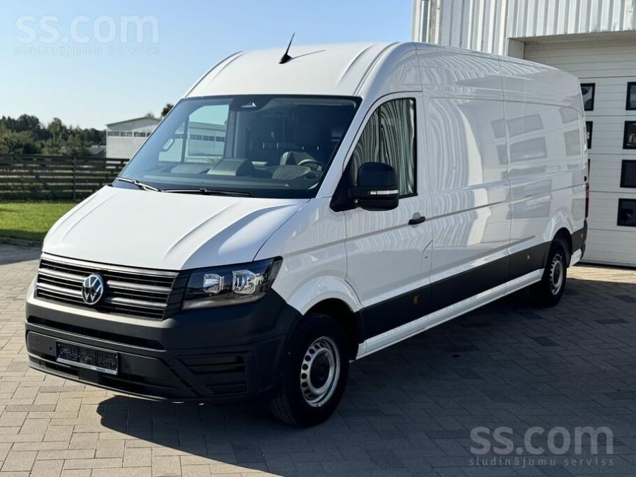 White Volkswagen Crafter 2026 in Tukums, with an engine capacity of 2.00 L and mileage of 8 thousand km for 42000 €, photo 1 on AUTOMOTO.COM.LV