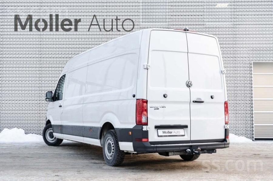 White Volkswagen Crafter 2024 in Riga, with an engine capacity of 2.00 L and mileage of 12 thousand km for 46900 €, photo 3 on AUTOMOTO.COM.LV