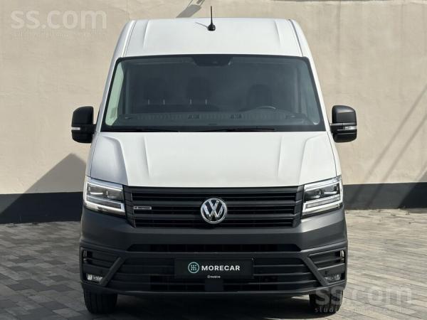 White Volkswagen Crafter 2024 in Riga, with an engine capacity of 2.00 L and mileage of 40 thousand km for 53950 €, photo 2 on AUTOMOTO.COM.LV