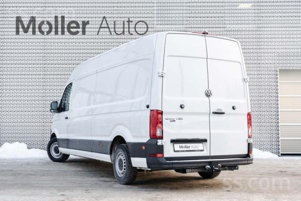 White Volkswagen Crafter 2024 in Riga, with an engine capacity of 2.00 L and mileage of 12 thousand km for 43900 €, photo 3 on AUTOMOTO.COM.LV