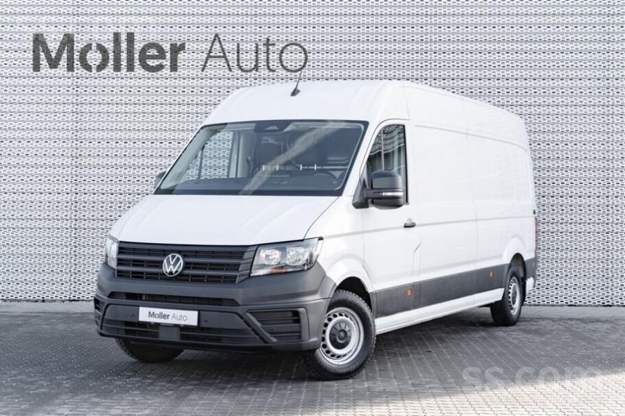 White Volkswagen Crafter 2025 in Riga, with an engine capacity of 2.00 L and mileage of 15 thousand km for 39900 €, photo 1 on AUTOMOTO.COM.LV