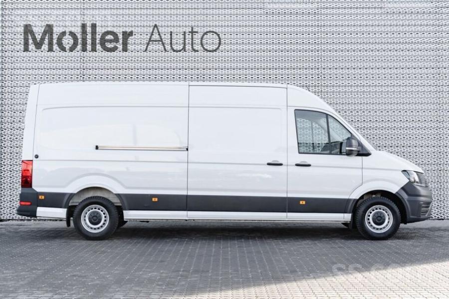 White Volkswagen Crafter 2025 in Riga, with an engine capacity of 2.00 L and mileage of 15 thousand km for 39900 €, photo 4 on AUTOMOTO.COM.LV