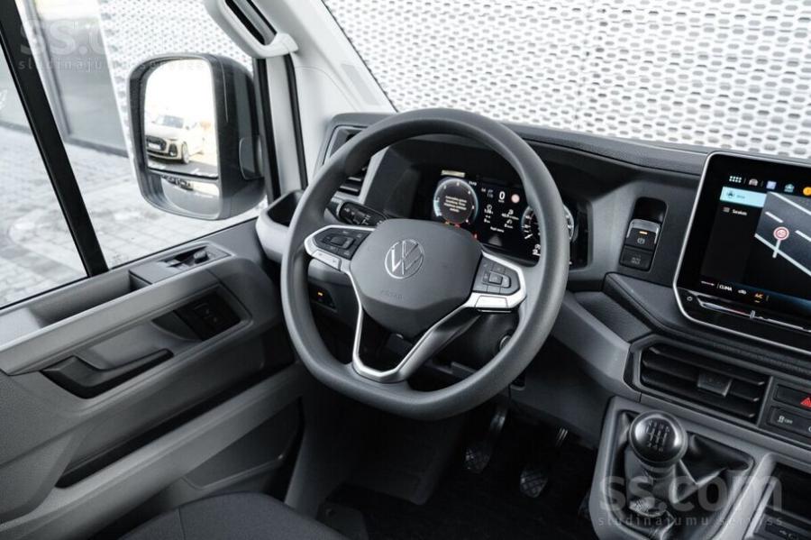 White Volkswagen Crafter 2025 in Riga, with an engine capacity of 2.00 L and mileage of 15 thousand km for 39900 €, photo 9 on AUTOMOTO.COM.LV