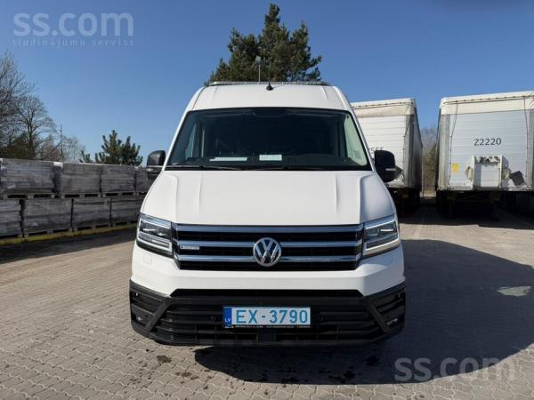White Volkswagen Crafter 2018 in Riga, with an engine capacity of 2.00 L and mileage of 58 thousand km for 27500 €, photo 1 on AUTOMOTO.COM.LV