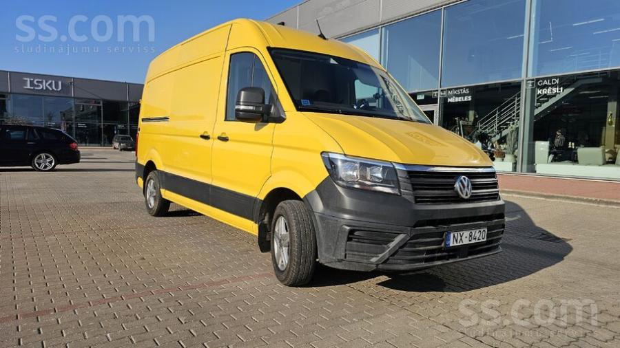 Yellow Volkswagen Crafter 2018 in Riga, with an engine capacity of 2.00 L and mileage of 276 thousand km for 11500 €, photo 4 on AUTOMOTO.COM.LV