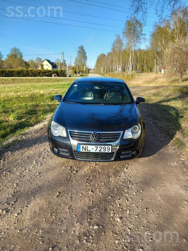 Black Volkswagen Eos 2007 in Riga, with an engine capacity of 2.00 L and mileage of 262 thousand km for 2550 €, photo 1 on AUTOMOTO.COM.LV