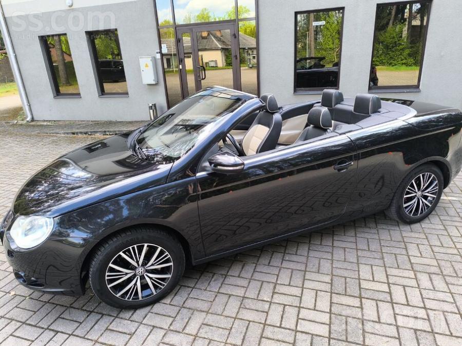 Black Volkswagen Eos 2008 in Valmiera, with an engine capacity of 2.00 L and mileage of 260 thousand km for 5650 €, photo 1 on AUTOMOTO.COM.LV