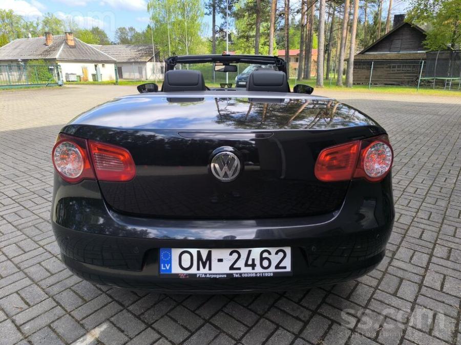 Black Volkswagen Eos 2008 in Valmiera, with an engine capacity of 2.00 L and mileage of 260 thousand km for 5650 €, photo 6 on AUTOMOTO.COM.LV
