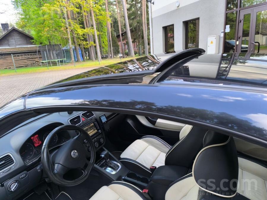 Black Volkswagen Eos 2008 in Valmiera, with an engine capacity of 2.00 L and mileage of 260 thousand km for 5650 €, photo 14 on AUTOMOTO.COM.LV