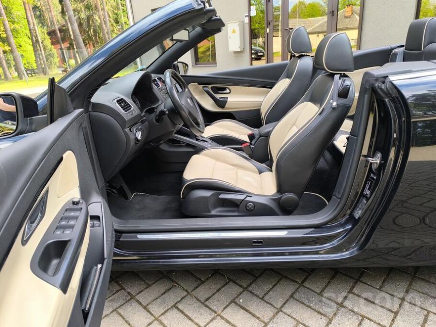 Black Volkswagen Eos 2008 in Valmiera, with an engine capacity of 2.00 L and mileage of 260 thousand km for 5650 €, photo 24 on AUTOMOTO.COM.LV