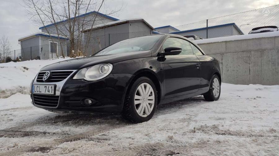 Black Volkswagen Eos 2009 in Vilnius, with an engine capacity of 1.97 L and mileage of 260 thousand km for 3500 €, photo 7 on AUTOMOTO.COM.LV