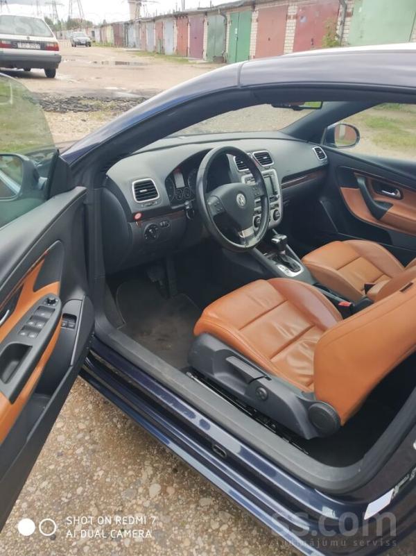 Blue Volkswagen Eos 2008 in Daugavpils, with an engine capacity of 2.00 L and mileage of 212 thousand km for 3450 €, photo 9 on AUTOMOTO.COM.LV