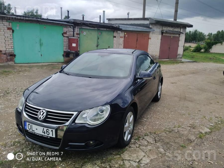 Blue Volkswagen Eos 2008 in Daugavpils, with an engine capacity of 2.00 L and mileage of 212 thousand km for 3450 €, photo 22 on AUTOMOTO.COM.LV