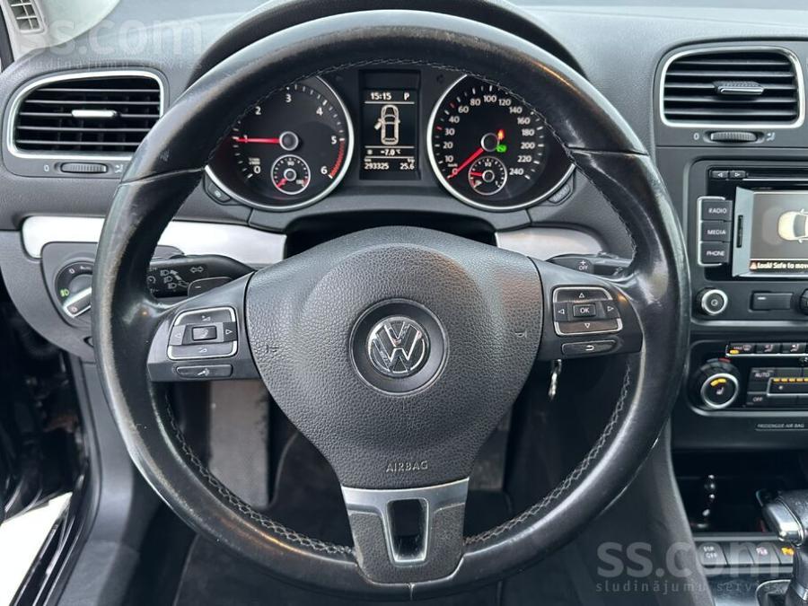 Black Volkswagen Golf 2011 in Daugavpils, with an engine capacity of 1.60 L and mileage of 293 thousand km for 2850 €, photo 20 on AUTOMOTO.COM.LV