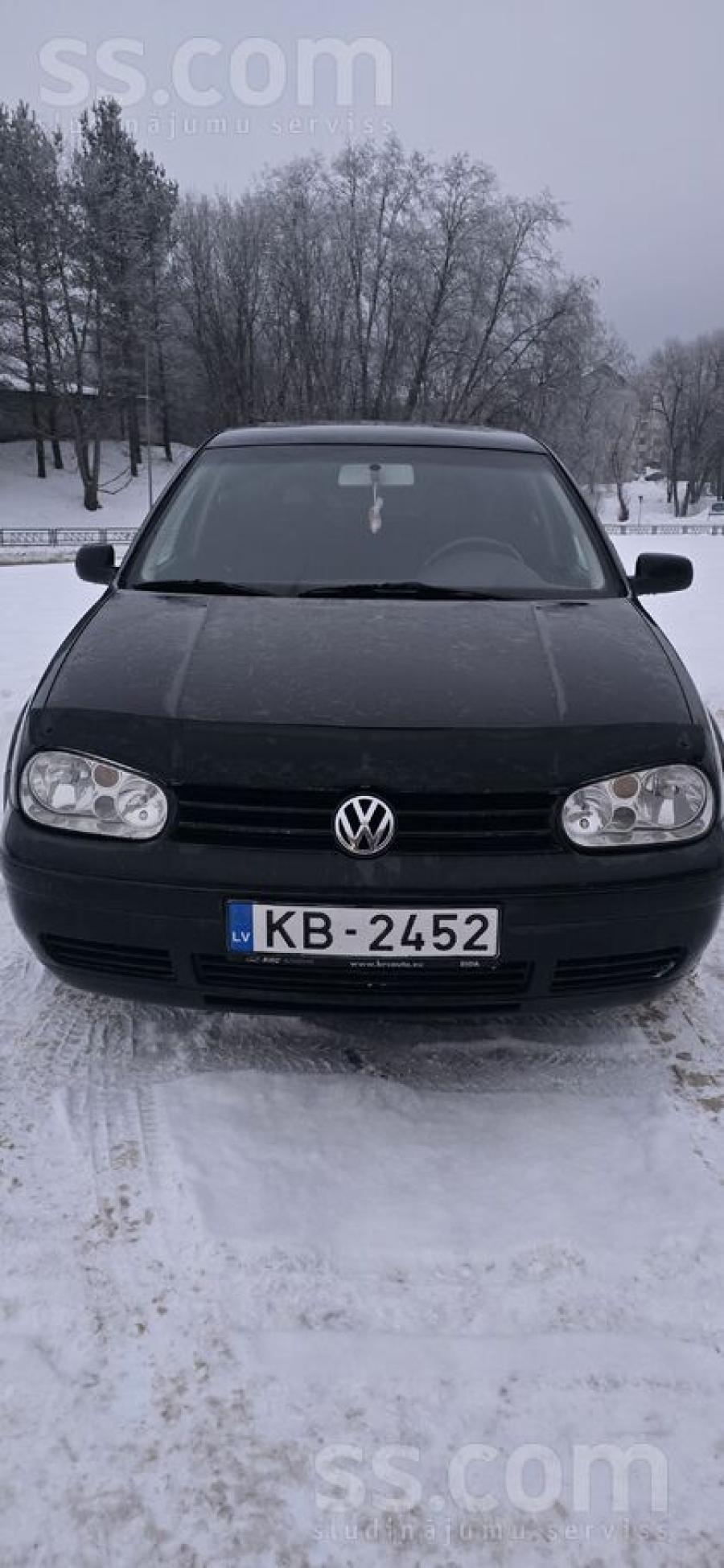 Black Volkswagen Golf 2000 in Kuldiga, with an engine capacity of 1.90 L and mileage of 385 thousand km for 1800 €, photo 1 on AUTOMOTO.COM.LV