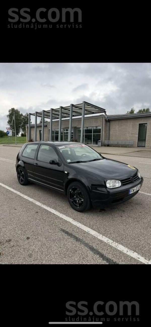 Black Volkswagen Golf 2000 in Talsi, with an engine capacity of 1.80 L and mileage of 220 thousand km for 2500 €, photo 3 on AUTOMOTO.COM.LV