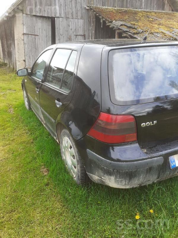 Black Volkswagen Golf 2001 in Preili, with an engine capacity of 1.90 L and mileage of 396 thousand km for 450 €, photo 2 on AUTOMOTO.COM.LV