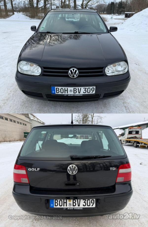 Black Volkswagen Golf 2002 in Viljandi, with an engine capacity of 1.90 L and mileage of 213 thousand km for 3790 €, photo 6 on AUTOMOTO.COM.LV