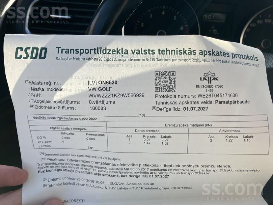 Melns Volkswagen Golf 2009 Jelgava, ar dzinēja tilpumu 1.40 L un nobraukumu 180 tūkst. km par 4990 €, foto 26 vietnē AUTOMOTO.COM.LV
