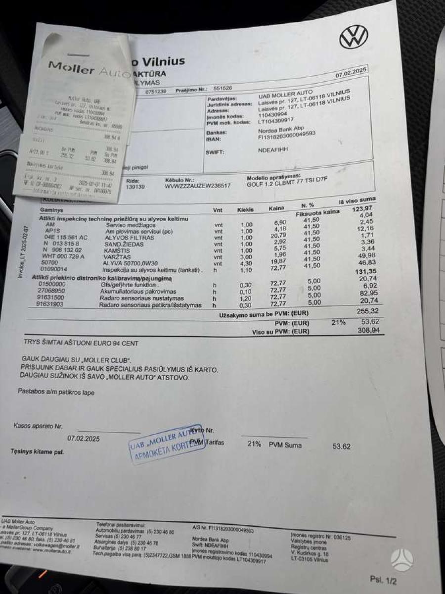 Черный Фольксваген Гольф 2014 в Вильнюс, объемом двигателя 1.20 л и пробегом 150 тыс. км за 6450 €, фото 21 на AUTOMOTO.COM.LV