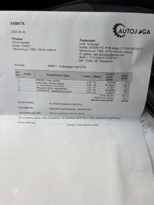 Черный Фольксваген Гольф 2014 в Вильнюс, объемом двигателя 1.20 л и пробегом 150 тыс. км за 6450 €, фото 23 на AUTOMOTO.COM.LV