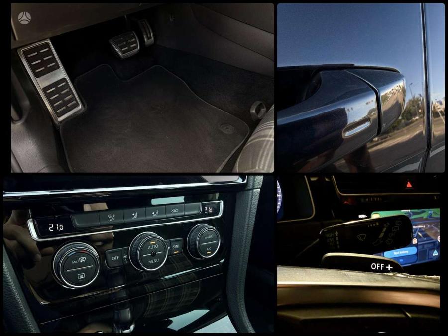 Black Volkswagen Golf 2017 in Vilnius, with an engine capacity of 1.97 L and mileage of 219 thousand km for 14200 €, photo 17 on AUTOMOTO.COM.LV