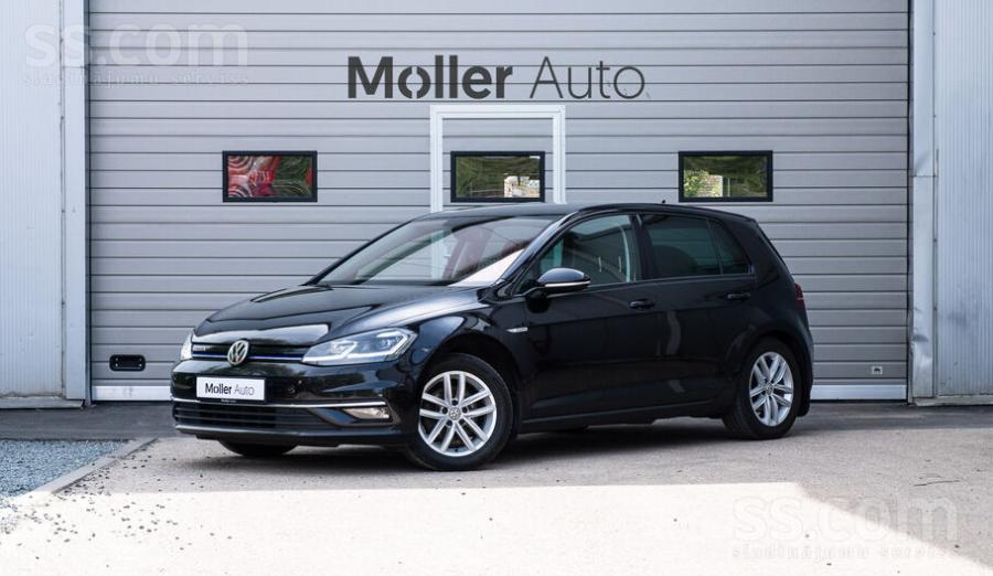 Black Volkswagen Golf 2019 in Jelgava, with an engine capacity of 1.50 L and mileage of 132 thousand km for 14950 €, photo 1 on AUTOMOTO.COM.LV