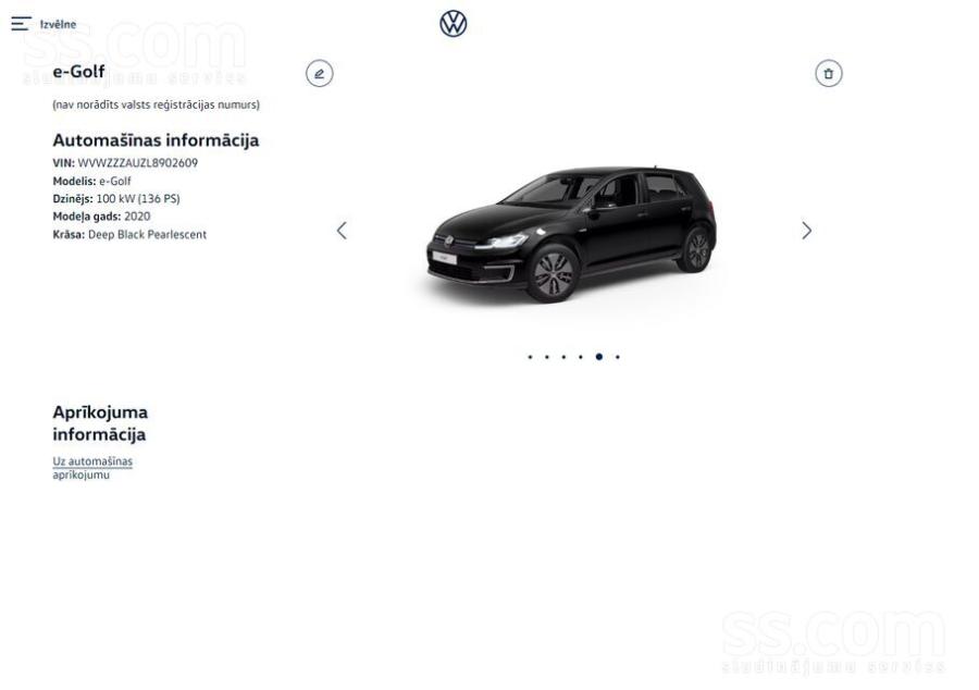 Black Volkswagen Golf 2020 in Riga, with an engine capacity of 1.60 L and mileage of 104 thousand km for 12900 €, photo 14 on AUTOMOTO.COM.LV