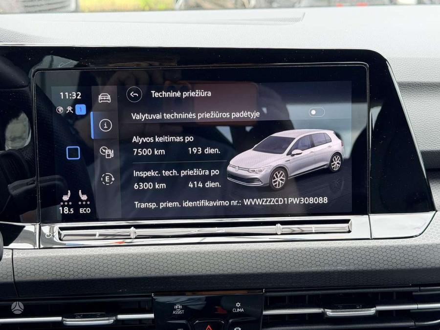 Melns Volkswagen Golf 2023 Viļņa, ar dzinēja tilpumu 1.40 L un nobraukumu 115 tūkst. km par 19600 €, foto 13 vietnē AUTOMOTO.COM.LV