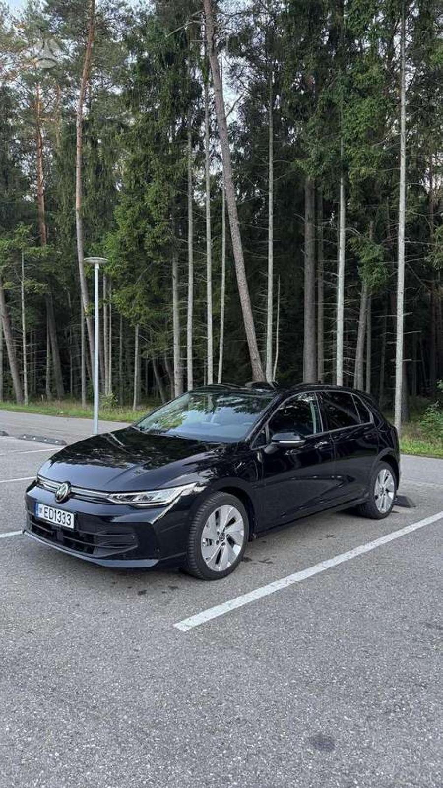 Black Volkswagen Golf 2025 in Klaipeda, with an engine capacity of 1.50 L and mileage of 23 thousand km for 31500 €, photo 1 on AUTOMOTO.COM.LV