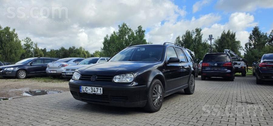 Black Volkswagen Golf 2000 in Valmiera, with an engine capacity of 1.90 L and mileage of 312 thousand km for 1100 €, photo 7 on AUTOMOTO.COM.LV
