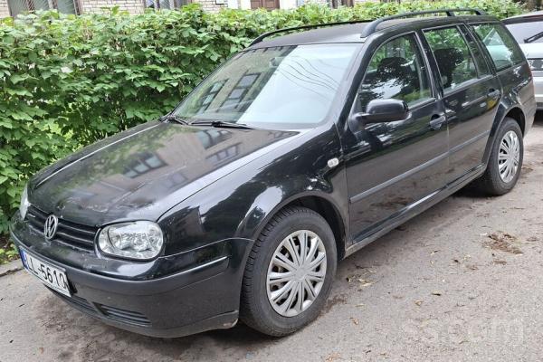 Black Volkswagen Golf 2001 in Riga, with an engine capacity of 1.90 L and mileage of 374 thousand km for 800 €, photo 1 on AUTOMOTO.COM.LV